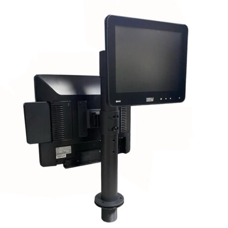 POS Wincor iPos 15" с клиентски дисплей 8" на тръбна стойка - TMT.BG